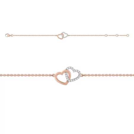 Bracelet Coeurs rose doré Bracelets | JOA Shop